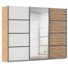 Kleiderschrank Rauch "Schwebet&uuml;renschrank OTTO&acute;s Choice Garderobe Schrank TOP ANGEBOT Avola", beige (eiche artisan, alpinwei&szlig;, leisten graumetallic), B:271cm H:210cm T:62cm, Holzwerkstoff, Schr&auml;nke, Kleiderschrank, mit eleganten Zierleisten in Chrom, Schwarz oder Wei&szlig; MADE IN GERMANY