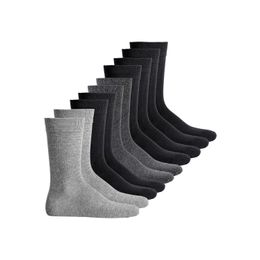 Jack & Jones Kurzsocken JACK & JONES "Socken JACJENS SOCK 10 PACK 10er Pack", Herren, Gr. 40-46, bunt (schwarz, grau, marineblau), Obermaterial: 72% Baumwolle CO. 26% Polyester PES. 2% Elasthan EL., Socken