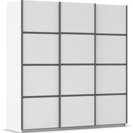 Kleiderschrank Rauch "Schwebet&uuml;renschrank OTTO&acute;s Choice Garderobe Schrank TOP ANGEBOT Avola", wei&szlig; (alpinwei&szlig;, leisten graumetallic), B:203cm H:229cm T:62cm, Holzwerkstoff, Schr&auml;nke, Kleiderschrank, mit eleganten Zierleisten in Chrom, Schwarz oder Wei&szlig; MADE IN GERMANY