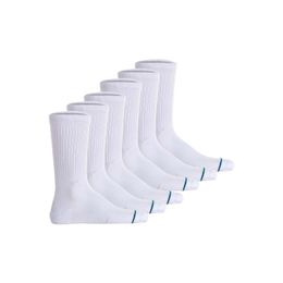 Sneakersocken Stance "Socken Icon Socken 6er Pack", Damen, Gr. 43-47, braun (wei&szlig;), Obermaterial: 76% Baumwolle CO. 19% Polyester PES. 3% Nylon NY. 2% Elasthan EL., Socken Sneakersocken