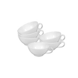 Tasse Seltmann Weiden "Teetassen Rondo/Liane 0,14 l 6er Set wei&szlig;", wei&szlig;, Porzellan, Trinkgef&auml;&szlig;e, Tasse