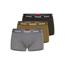 HUGO Underwear "TRUNK TRIPLET PACK" Packung, 3 Stk. mit Logoschriftzug auf dem Bund