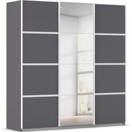 Kleiderschrank Rauch "Schwebet&uuml;renschrank OTTO&acute;s Choice Garderobe Schrank TOP ANGEBOT Avola", grau (graumetallic, leisten wei&szlig;), B:203cm H:210cm T:62cm, Holzwerkstoff, Schr&auml;nke, Kleiderschrank, mit eleganten Zierleisten in Chrom, Schwarz oder Wei&szlig; MADE IN GERMANY, Topseller