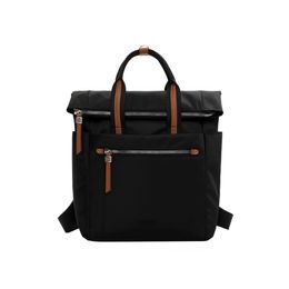 Emily & Noah Rucksack EMILY & NOAH "Rucksack E&N Esther", Damen, Gr. B/H/T: 25cm x 34cm x 13cm, schwarz (schwarz 100), Polyester, Rucks&auml;cke Rucksack