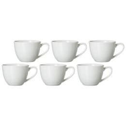 Ritzenhoff & Breker Tasse RITZENHOFF & BREKER "Kaffeetassen Bianco 430 ml 6er Set wei&szlig;", wei&szlig;, 6 tlg., Porzellan, Trinkgef&auml;&szlig;e, Tasse