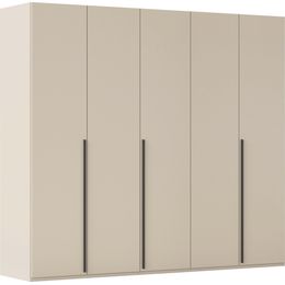 Dreht&uuml;renschrank Rauch "Kleiderschrank Schrank Garderobe W&auml;scheschrank BESTSELLER MONTCLAR", beige (champagner), griffe graphit, B:251cm H:223cm T:60cm, Holzwerkstoff, Schr&auml;nke, Dreht&uuml;renschrank, Front in Glas/Hochglanz/Dekor/Grauspiegel in 5 Breiten MADE IN GERMANY, Topseller