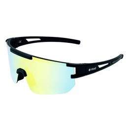 Sportbrille YEAZ "Sport-Sonnenbrille Black/Golden Green SUNSPARK", Damen, gelb, Sonnenbrillen