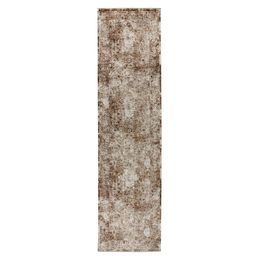 Teppich Kayoom "Amora 263", pfirsich, B:80cm H:13mm L:300cm, Polyester, Teppiche, Teppich, Kurzflor, Vintage, Hoch Tief Struktur, Wohnzimmer