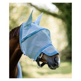 Horseware Fliegenmaske RAMBO PLUS heather blue/blue & silver Vollblut
