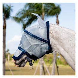 Horseware Fliegenmaske RAMBO PLUS blau/blau/blau Warmblut