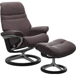stressless "Sunrise" Relaxsessel mit Hocker, mit Signature Base, Gr&ouml;&szlig;e M, Gestell Schwarz