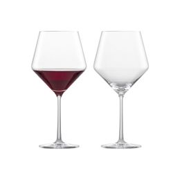 Rotweinglas ZWIESEL GLAS "Burgundergl&auml;ser Pure 692 ml 2er Set transparent", bunt (transparent), 2 tlg., Glas, Trinkgef&auml;&szlig;e, Rotweinglas