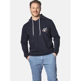 Kapuzensweatshirt Jan Vanderstorm "Sweatshirt ADITH", Herren, Gr. XXL, blau (dunkelblau), Obermaterial: 100% Baumwolle CO., normal, ohne Ausschnitt, Sweatshirts