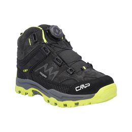 Outdoorschuh CMP "KIDS KIRUNA MID FITGO WP TREKKING SHOES", Kinder, Gr. 39, schwarz (piombo, acido), Leder, Schuhe Outdoorschuh, wasserdicht