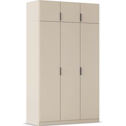 Kleiderschrank Rauch "Dreht&uuml;renschrank Schrank Garderobe Ankleide Schlafzimmer LAGOA", beige (champagner), B:136cm H:235cm T:54cm, Holzwerkstoff, Schr&auml;nke, Kleiderschrank, moderne Kantengriffe aus Metall, optional mit Aufsatz MADE IN GERMANY