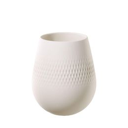 Villeroy & Boch Dekovase VILLEROY & BOCH "Vase Manufacture Collier 14 cm", wei&szlig; (blanc), Vasen