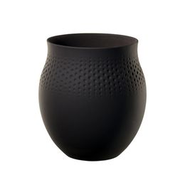 Villeroy & Boch Dekovase VILLEROY & BOCH "Vase Manufacture Collier 18 cm", schwarz (noir), Vasen