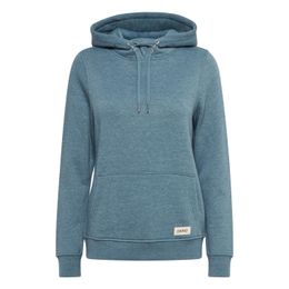 Kapuzenpullover oxmo "Hoodie OXOwena", Damen, Gr. S, blau (goblin blau melange), Obermaterial: 80% Polyester PES. 20% Baumwolle CO., Sweatshirts Kapuzenpullover