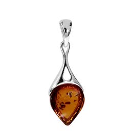 Kettenanh&auml;nger OSTSEE-SCHMUCK "- Ditte - Silber 925/000 - Bernstein" Gr. 30, silber (silber 925, silberfarben, wei&szlig;), Schmuckanh&auml;nger, Damen, Silber 925 (Sterlingsilber), Kettenanh&auml;nger