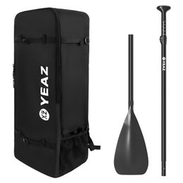 SUP-Paddel YEAZ "Rucksack & Carbon-Paddel KIT CARBON", schwarz, Paddel