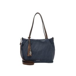 Emily & Noah Shopper EMILY & NOAH "Shopper E&N Elke", Damen, Gr. B/H/T: 39cm x 26cm x 14cm 0, blau (blau, taupe 509), Polyurethan, Taschen Shopper