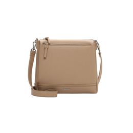Umh&auml;ngetasche Tamaris "Umh&auml;ngetasche TAS Kennia", Damen, Gr. B/H/T: 27cm x 26cm x 6cm 0, beige (sand 420), Polyurethan, Taschen Umh&auml;ngetasche