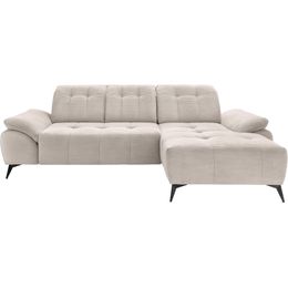 Ecksofa Home Affaire "Fiore", beige, B:280cm, 100% Polyester, Sofas, Ecksofa