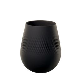 Villeroy & Boch Dekovase VILLEROY & BOCH "Vase Manufacture Collier 14 cm", schwarz (noir), Vasen
