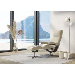 stressless "View" Set, Relaxsessel mit Hocker, mit Hocker, mit Cross Base, Gr&ouml;&szlig;e S, M & L, Holzakzent Wenge