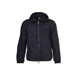 Windbreaker Armani Exchange "&Uuml;bergangsjacke Blouson Jacket", Damen, Gr. L, blau, Obermaterial: 100% Polyamid PA., Jacken Windbreaker