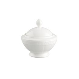 Villeroy & Boch Zuckerstreuer VILLEROY & BOCH "Zuckerdose White Pearl &oslash; 11,7 cm wei&szlig;", wei&szlig;, Zuckerstreuer