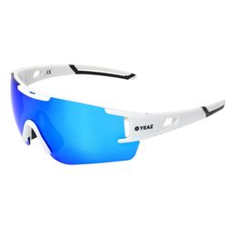Sportbrille YEAZ "Sport-Sonnenbrille Bright White/Blue SUNBLOW", Damen, blau, Sonnenbrillen