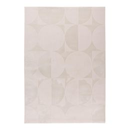 Teppich Kayoom "Stage 625", beige, B:80cm H:11mm L:150cm, Polypropylen, Teppiche, Teppich, weicher Kurzflor, Hoch Tief Struktur, Wohnzimmer