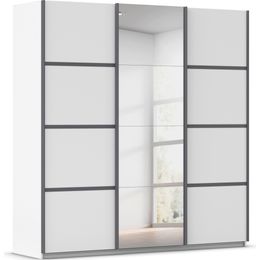 Kleiderschrank Rauch "Schwebet&uuml;renschrank OTTO&acute;s Choice Garderobe Schrank TOP ANGEBOT Avola", wei&szlig; (alpinwei&szlig;, leisten graumetallic), B:203cm H:210cm T:62cm, Holzwerkstoff, Schr&auml;nke, Kleiderschrank, mit eleganten Zierleisten in Chrom, Schwarz oder Wei&szlig; MADE IN GERMANY, Topseller