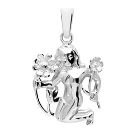 Kettenanh&auml;nger OSTSEE-SCHMUCK "- Tierkreiszeichen Jungfrau - Silber 925/000 -" Gr. 25, silber (silber 925, silberfarben, wei&szlig;), Schmuckanh&auml;nger, Damen, Silber 925 (Sterlingsilber), Kettenanh&auml;nger
