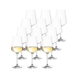 Wei&szlig;weinglas Leonardo "Wei&szlig;weingl&auml;ser Puccini 560 ml 12er Set transparent", bunt (transparent), Glas, Trinkgef&auml;&szlig;e, Wei&szlig;weinglas