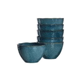 Schale Leonardo "Keramikschalen Matera &oslash; 15,3 cm 6er Set", blau, L:15,3cm, Sch&uuml;sseln, Schale