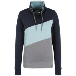 Kapuzenpullover oxmo "Hoodie OXAgda", Damen, Gr. S, blau (insignia blau), Obermaterial: 70% Baumwolle CO. 30% Polyester PES., Sweatshirts Kapuzenpullover