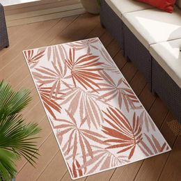 Outdoorteppich Carpet City "DUO RUG 5771", rot, B:80cm H:5mm L:150cm, Obermaterial: 100% Polypropylen, Teppiche, Outdoorteppich, Wendeteppich Wetterfest In- & Outdoor, Balkon, Terrasse, Wohnzimmer