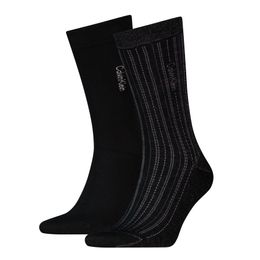 Socken Calvin Klein "CK MEN SOCK PATTERN LINES", Damen, schwarz, Obermaterial: 45% Viskose, 34% Baumwolle, 19% Polyamid, 2% Elasthan, Socken Socken