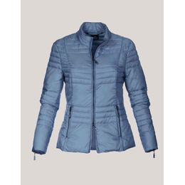 Madeleine Mode Steppjacke MADELEINE "Steppjacke Leichte Steppjacke mit Stehkragen", Damen, Gr. 44, blau (rauchblau), Obermaterial: 100% Polyamid PA., Jacken Steppjacke