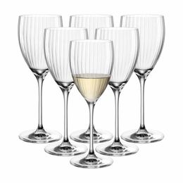 Wei&szlig;weinglas Leonardo "Rieslinggl&auml;ser Poesia 350 ml 6er Set transparent", bunt (transparent), Glas, Trinkgef&auml;&szlig;e, Wei&szlig;weinglas