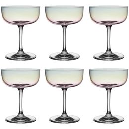 Sektglas "Sektschalen / Dessertschalen Like Glass 100 ml 6er Set", bunt (pearl), 6 tlg., Glas, LIKE. BY VILLEROY & BOCH, Trinkgef&auml;&szlig;e