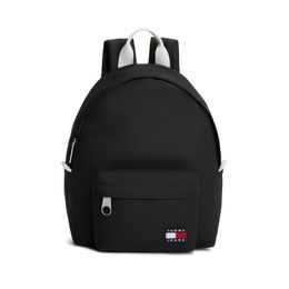 Cityrucksack Tommy Jeans "TJW ESS DAILY DOME BACKPACK", Gr. B/H/T: 22cm x 29cm x 12cm, schwarz, Polyester, Rucks&auml;cke Cityrucksack, Unisex Reiserucksack, Freizeitrucksack mit kontrastfarbigen Tragegriff