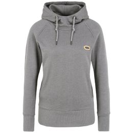 Kapuzenpullover oxmo "Hoodie OXPuja", Damen, Gr. XS, grau (gray melange), Obermaterial: 70% Baumwolle CO. 30% Polyester PES., Sweatshirts Kapuzenpullover