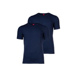 T-Shirt s.Oliver "T-Shirt 2er Pack", Damen, Gr. S, blau (marine), Obermaterial: 95% Baumwolle CO. 5% Elasthan EL., Shirts T-Shirt