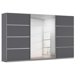 Kleiderschrank Rauch "Schwebet&uuml;renschrank OTTO&acute;s Choice Garderobe Schrank TOP ANGEBOT Avola", grau (graumetallic, leisten chrom), B:360cm H:210cm T:62cm, Holzwerkstoff, Schr&auml;nke, Kleiderschrank, mit eleganten Zierleisten in Chrom, Schwarz oder Wei&szlig; MADE IN GERMANY, Topseller