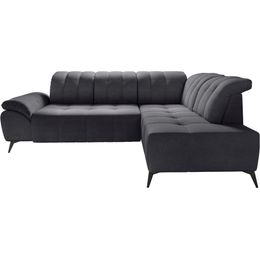 Ecksofa Home Affaire "Fiore", anthrazit, B:272cm, 100% Polyester, Sofas, Ecksofa