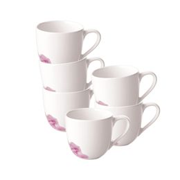Villeroy & Boch Espressotasse VILLEROY & BOCH "Espressotassen Rose Garden 70 ml 6er Set bunt", bunt, Porzellan, Trinkgef&auml;&szlig;e, Espressotasse