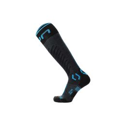 Kurzsocken uyn "Socken Man Ski One Merino Socks 1er Pack", Damen, Gr. 39-41, grau (grau, blau), Obermaterial: 57% Polyamid PA. 15% Polyacryl PAN. 15% Wolle mw. 9% Polypropylen PP. 4% Elasthan EL., Socken